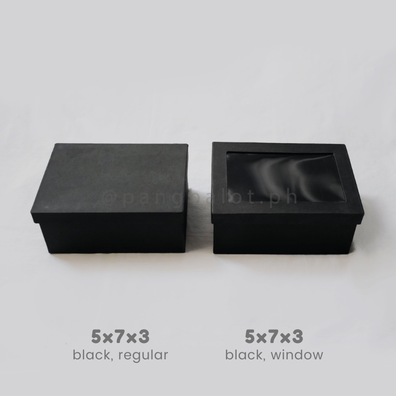 Kraft box (hard box) BLACK - 5x5x5 / 5x7x3 | Lazada PH