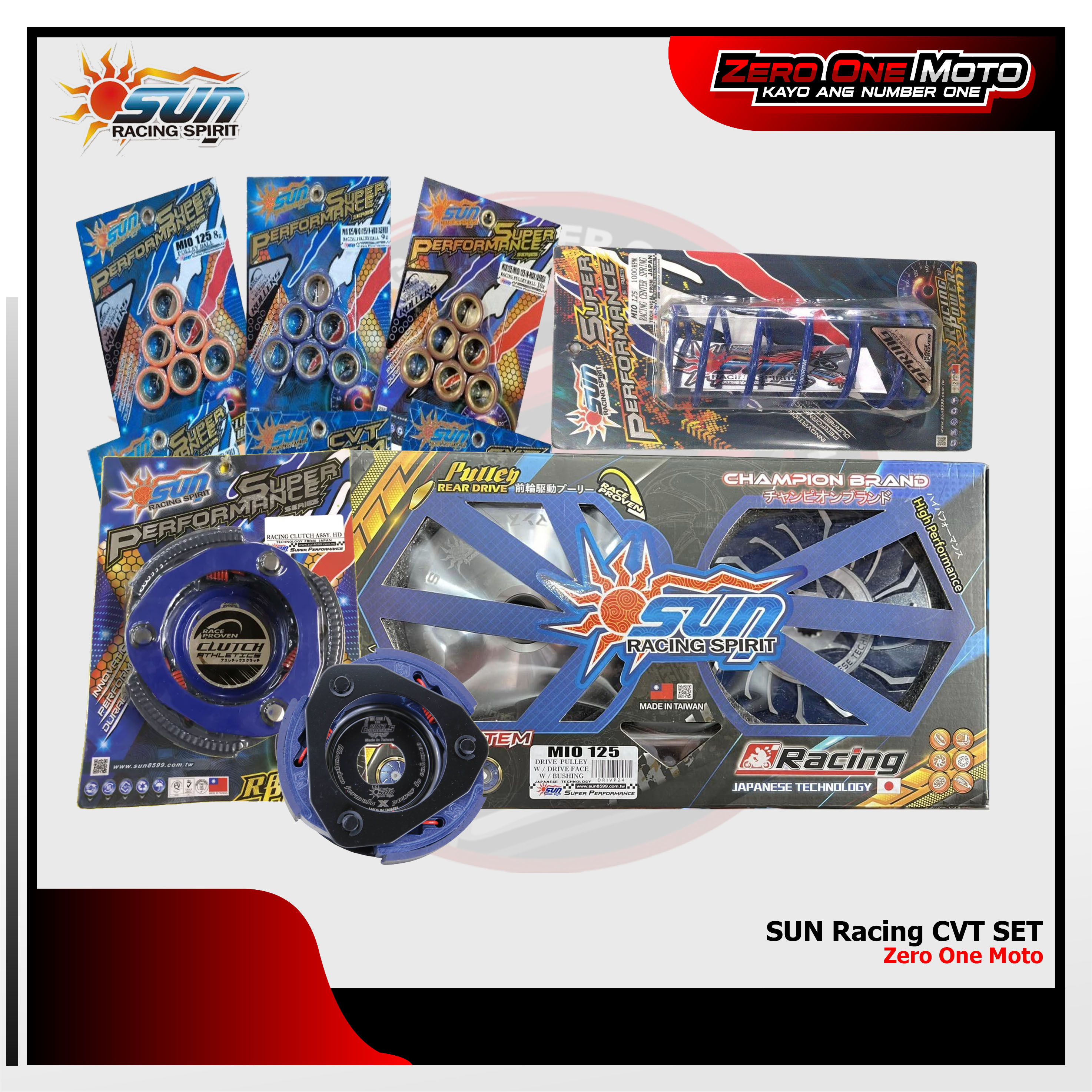 Z1 Sun Racing CVT SET For Mio Soul i 125 / Mio i 125 / Nmax & Aerox ...