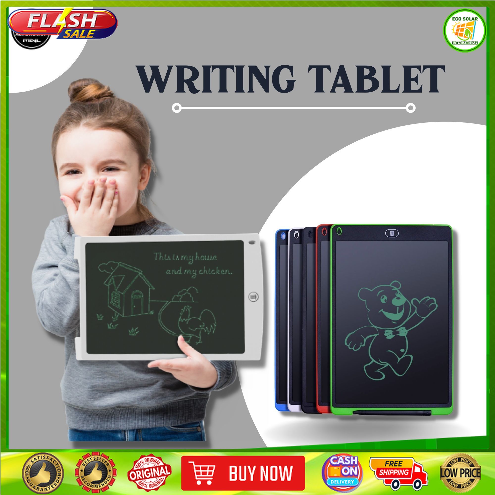 ECO SOLAR ORIGINAL ULTRA THIN 8.5 INCH LCD WRITING TABLET SMART ...