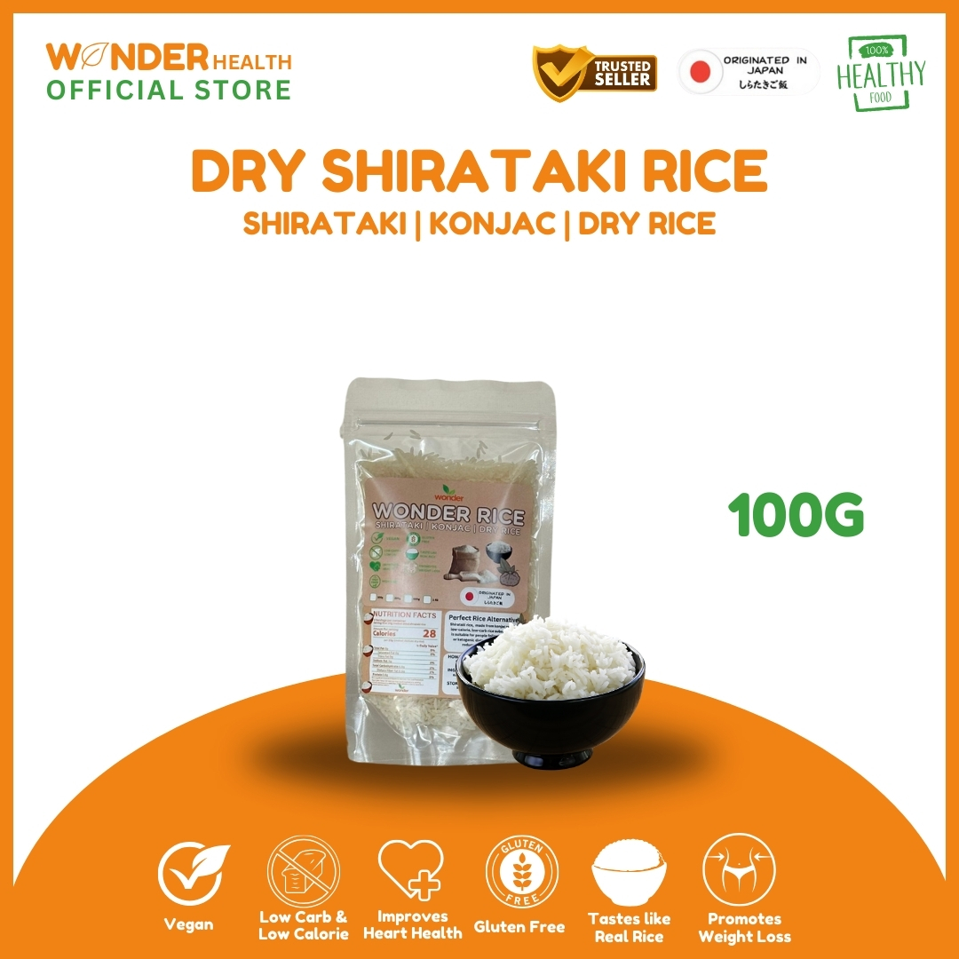 Wonder Health | Dried Shirataki Rice | Low Carb | Good Source of Fiber ...
