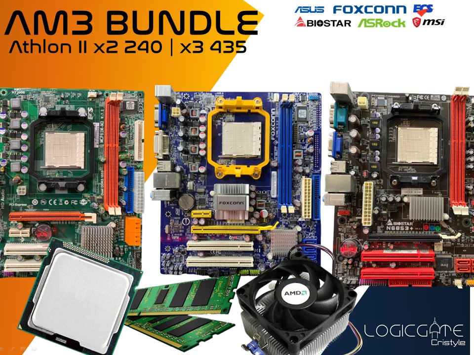 BUNDLE Am3 Athlon x2 240/ x3 435 | 2GB/4GB | FREE: HSF Motherboard Processor Ram Bundle | Lazada PH