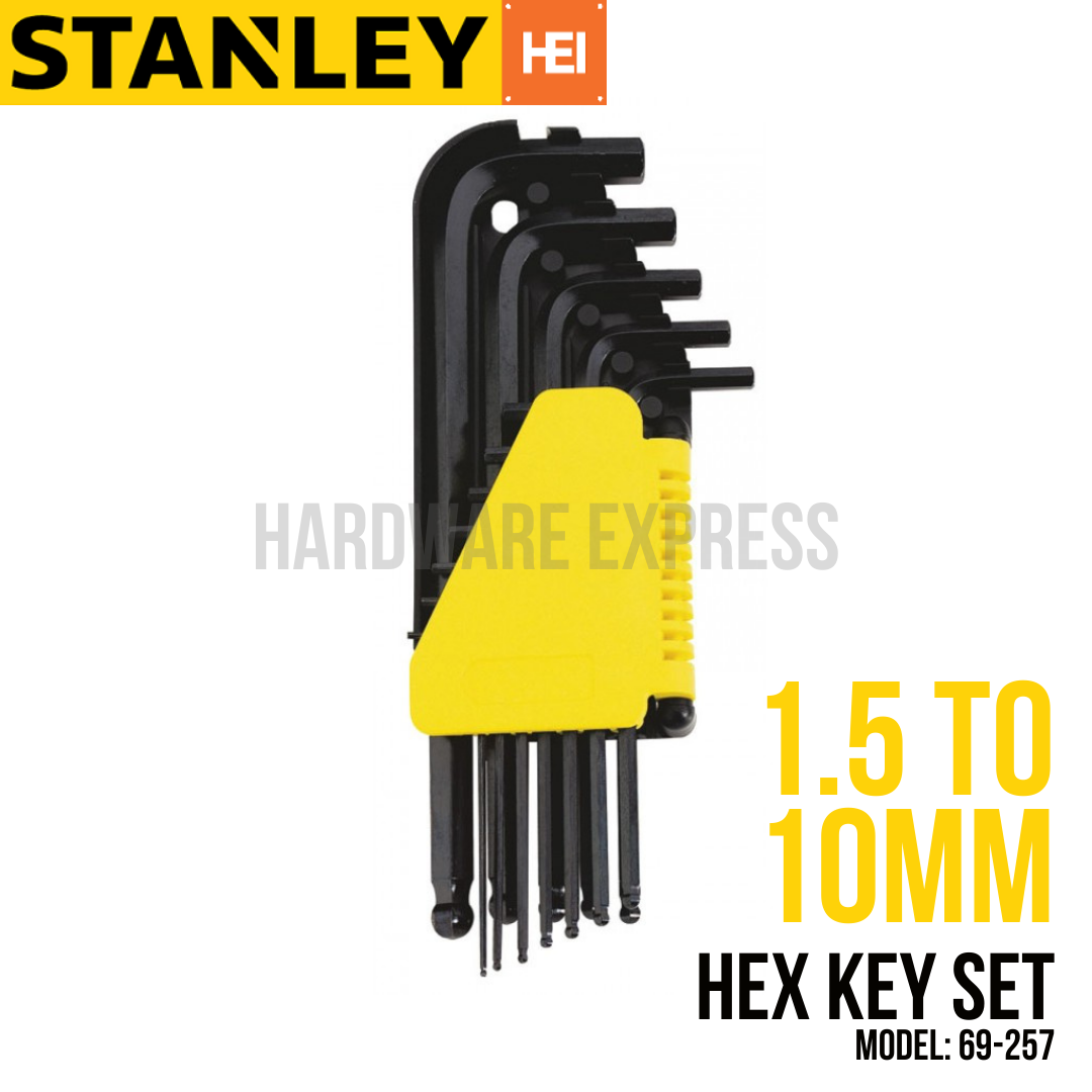 Stanley Hex Key 9pc Set 1.5 to 10mm (69-256) | Lazada PH