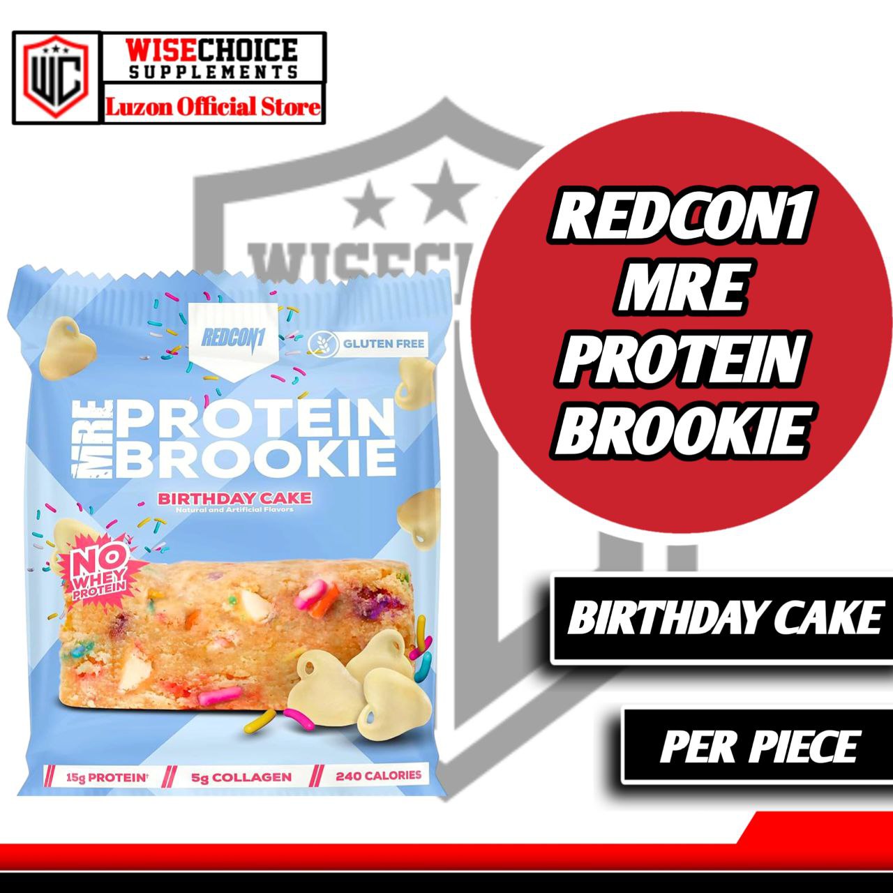 Redcon1 MRE Protein Brookie Birthday Cake (Per Piece) Expiration Date ...