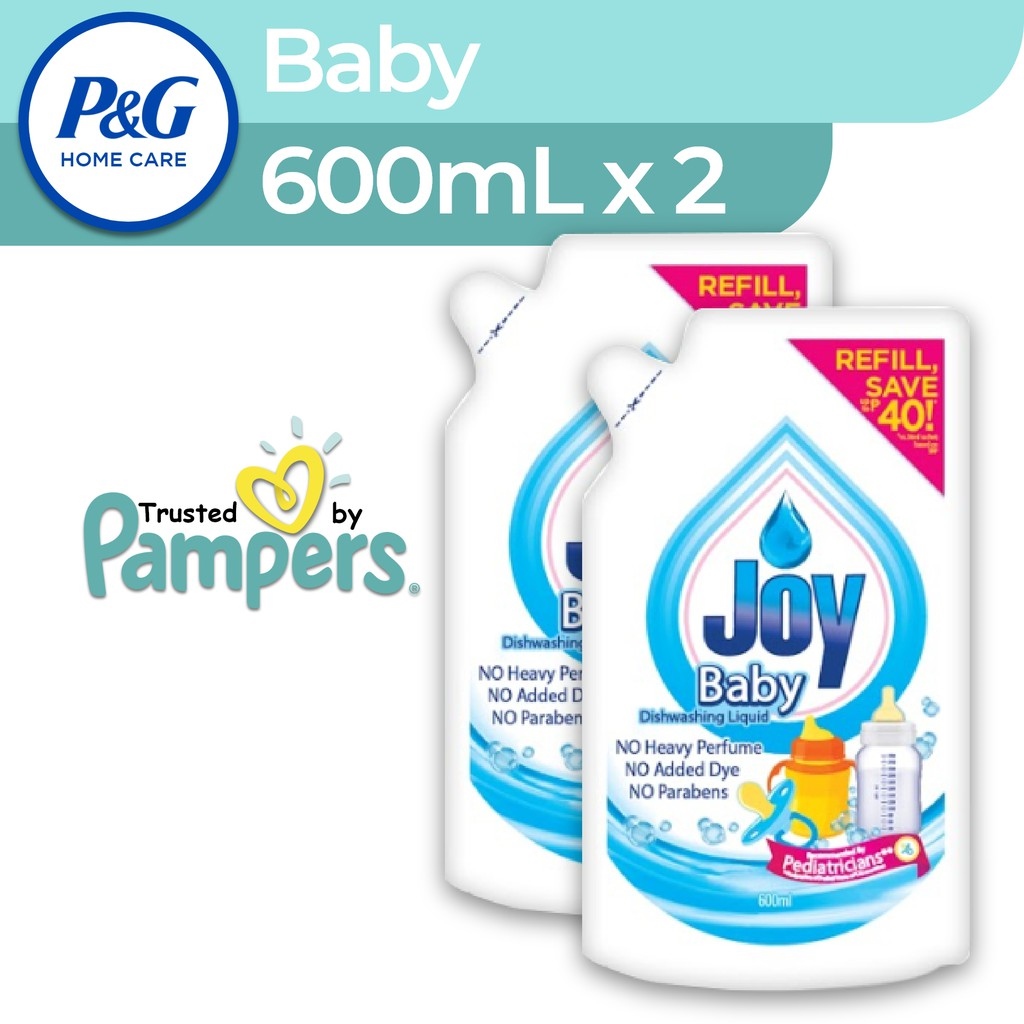 The new 2022 Joy Baby Dishwashing Liquid Concentrate Pouch 600mL x 2 ...