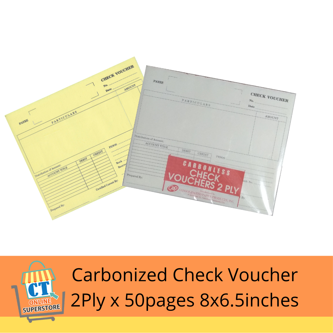 Carbonized Check Voucher 2Ply x 50pages 8x6.5inches | Sold per pad ...