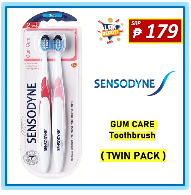 SENSODYNE Sensitive Gum Care Toothbrush TWIN PACK (BUNDLE SET) | Lazada PH