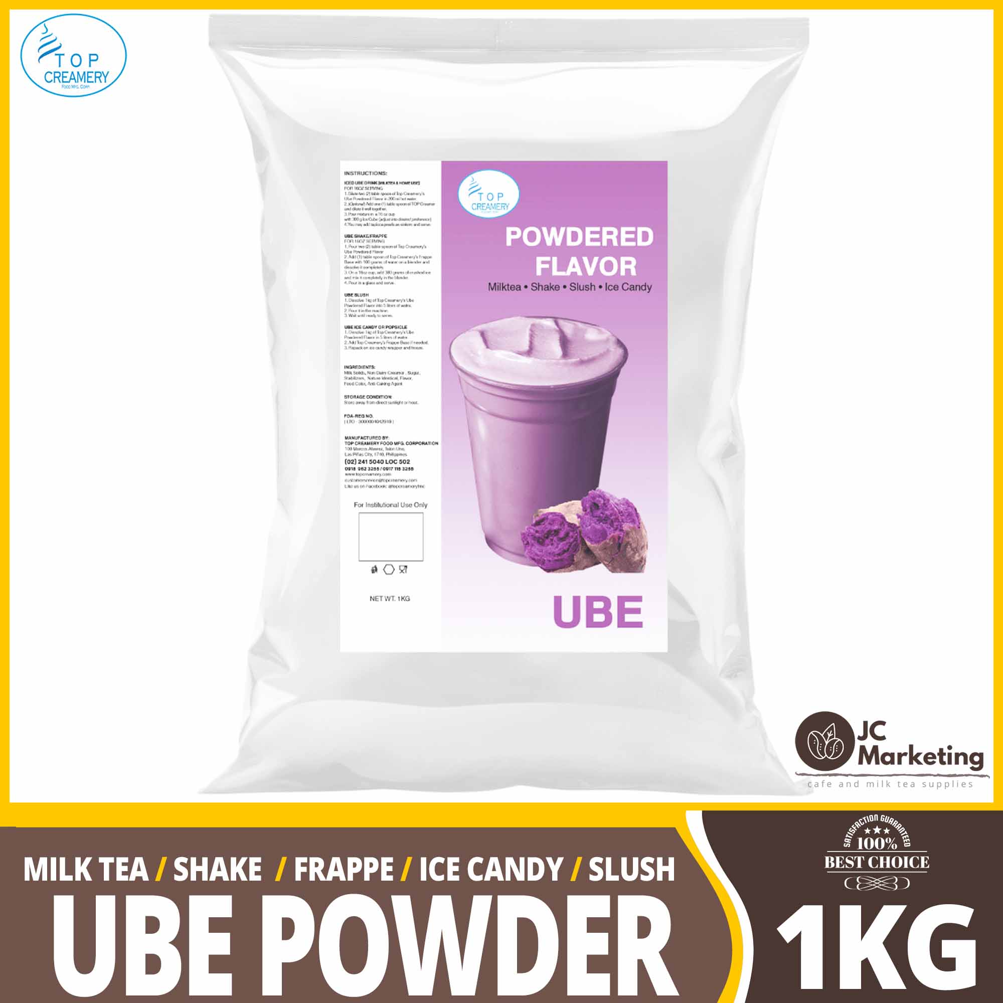 Top Creamery’s Ube Powder Drinks 1kilo Can use for Milk Tea Shake ...