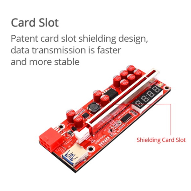 V014 Pro PCIE Riser USB3.0 High Speed Graphics Card PCIE Adapter Card ...