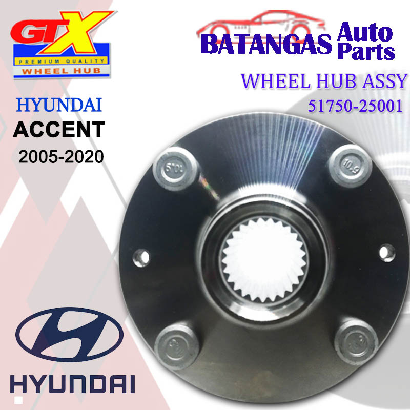 WHEEL HUB ASSY FRONT FOR HYUNDAI ACCENT 2005-2020 (51750-25001)GTX ...