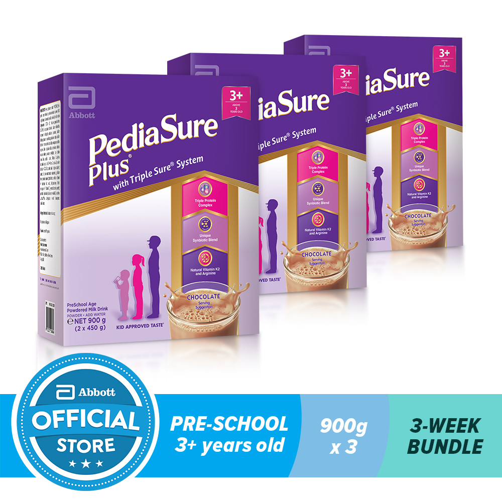 Pediasure Plus Choco 900G For Kids Above 3 Years Old Bundle of 3 ...