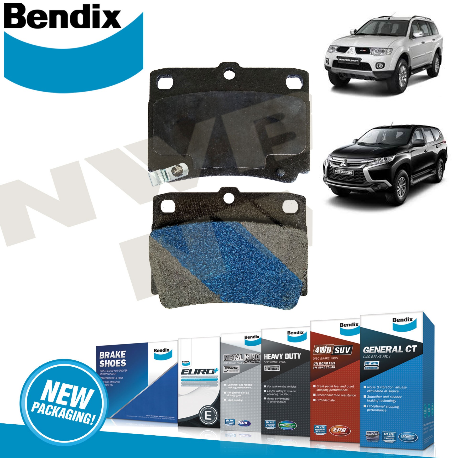 Bendix Brake Pads Rear Set 4WD for Mitsubishi Montero USA Model 2005 ...