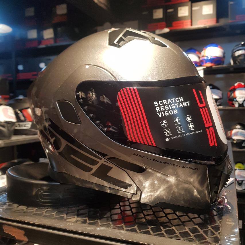 Sec surge v2 helmet dual visor with free smoke lens | Lazada PH