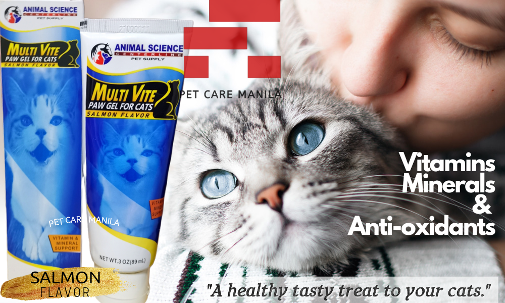Animal Science MULTI VITE Paw Gel for Cats, Salmon Flavor, 3oz/89ml ...