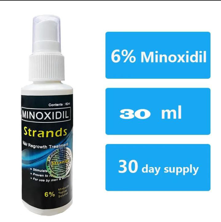 Minoxidil Strands 6% Minoxidil Topical Solution (60ml per bottle) Hair ...