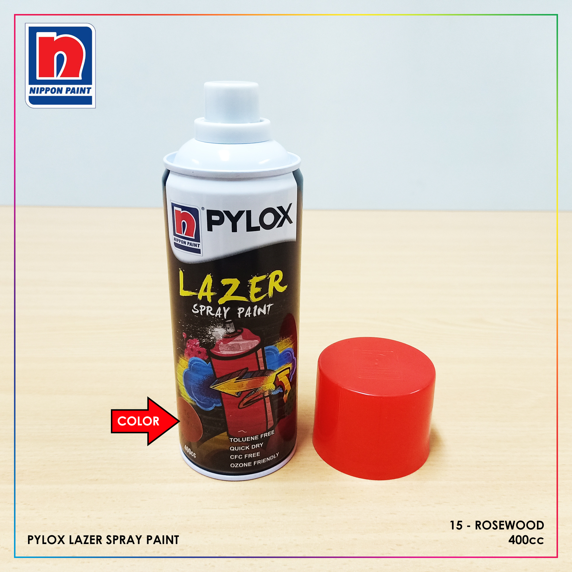 Pylox Lazer Spray Paint Rosewood PLZ015 400cc | Lazada PH