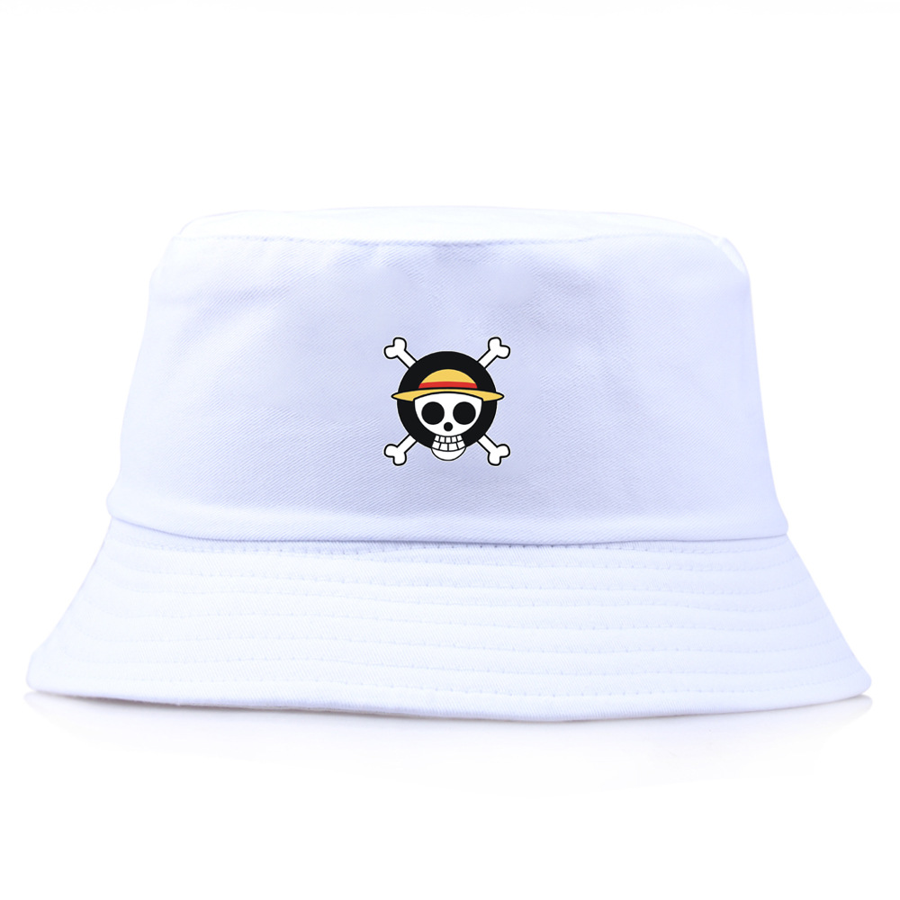 Anime Bucket Hat One Piece Luffy printed fisherman hat outdoor sports ...