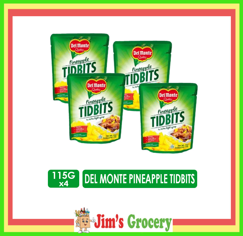 JIMS DEL MONTE PINEAPPLE TIDBITS 115G (BY 4 PCS) | Lazada PH