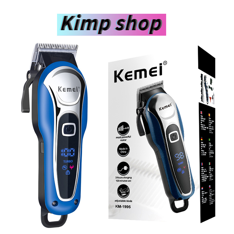 KImp Kemei KM-1995 LCD Monitor Charging Hair Clipper For Men ...