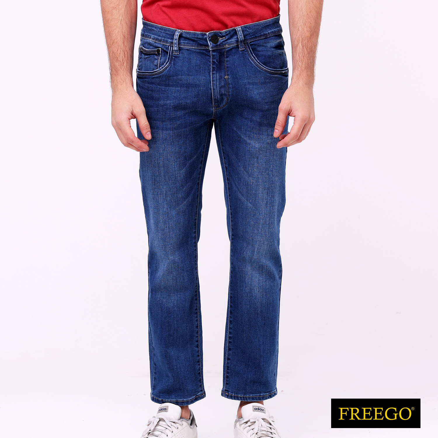 Freego Mens Denim Long Pants Slim Tapered Fit Stretch GSB23-0060 ...