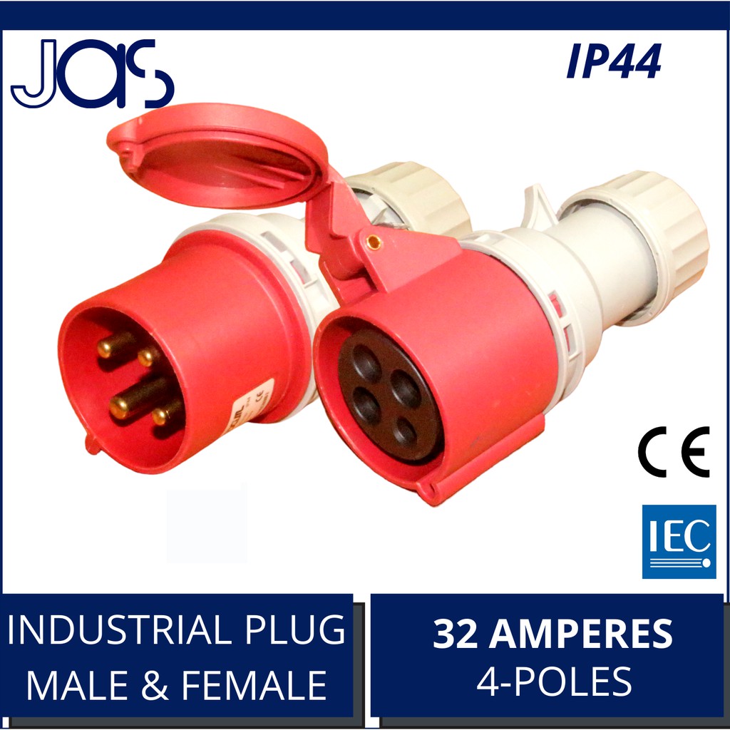 socket wrench set Industrial Plug Socket Set 32A 4P IP44 Red 3P+E, CEE ...
