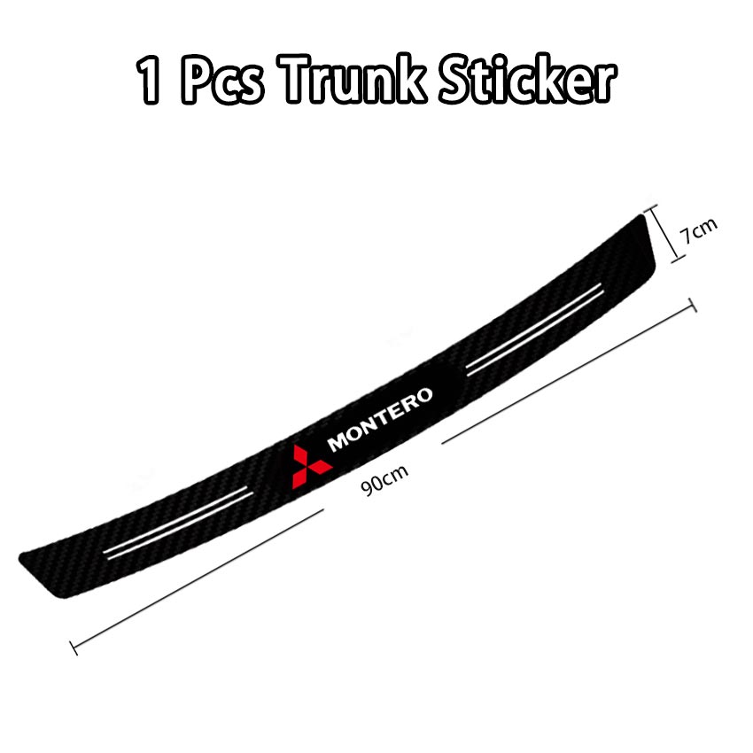 【MONTERO】4PCS Car Door Sill Strip Anti Scratch Side Door Step Carbon ...