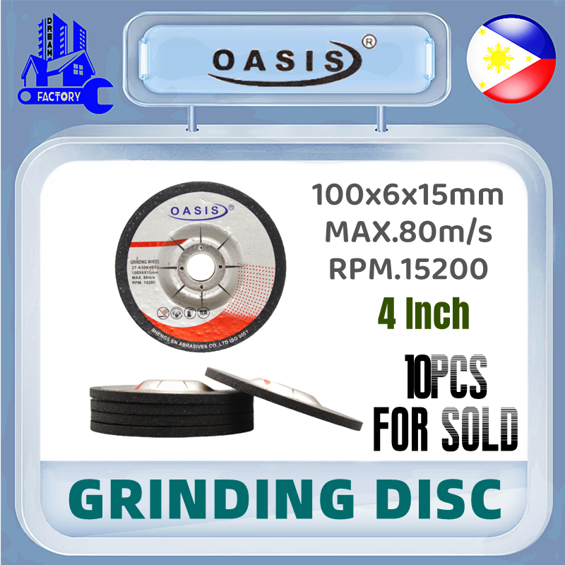 Oasis Grinding Disc 4" Heavy Duty Grinding Wheel For Metal 10Pcs/Box ...