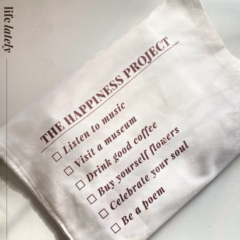 THE HAPPINESS PROJECT TOTE BAG - Life Lately Collection | Lazada PH