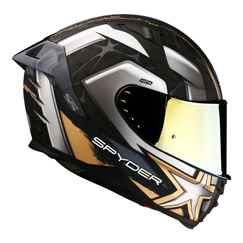 Spyder Full-Face Dual Visor Helmet FURY GD KINETIC S4 (FREE CLEAR VISOR ...