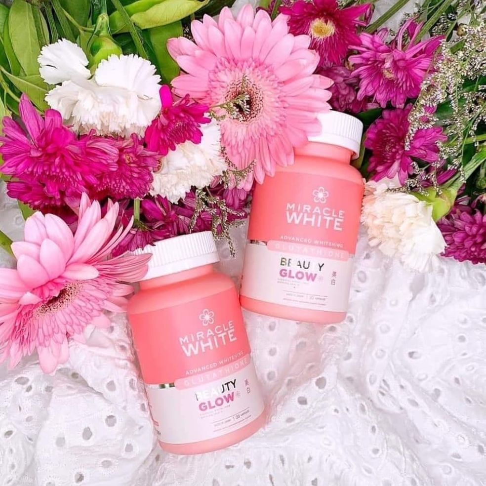 Miracle White GLOW Glutathione 30s - 800mg per capsule with Vitamin C ...
