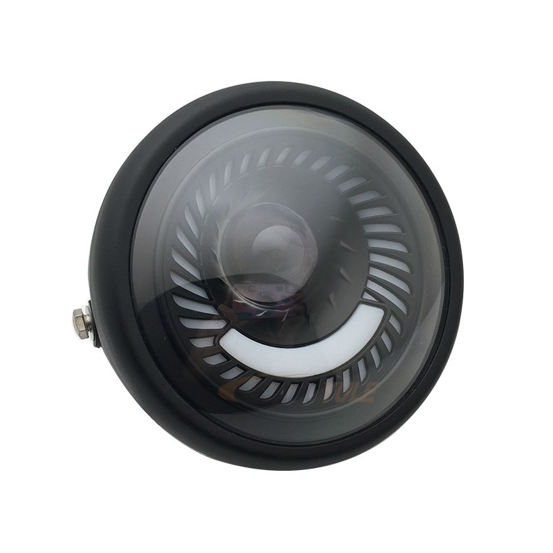 Universal Motorcycle 6.5 inch Headlight LED Retro Vintage Fog High Low ...