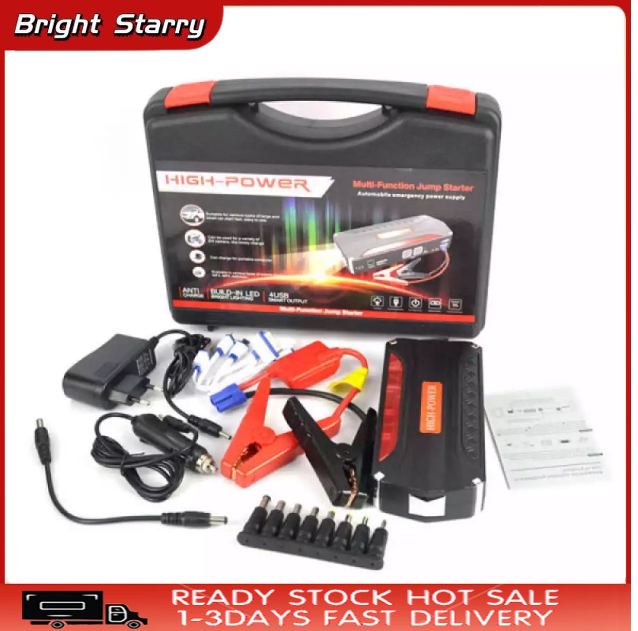 68800mAh Car Jump Starter Car Buster 12V Vehicle Emergency Battery Auto ...