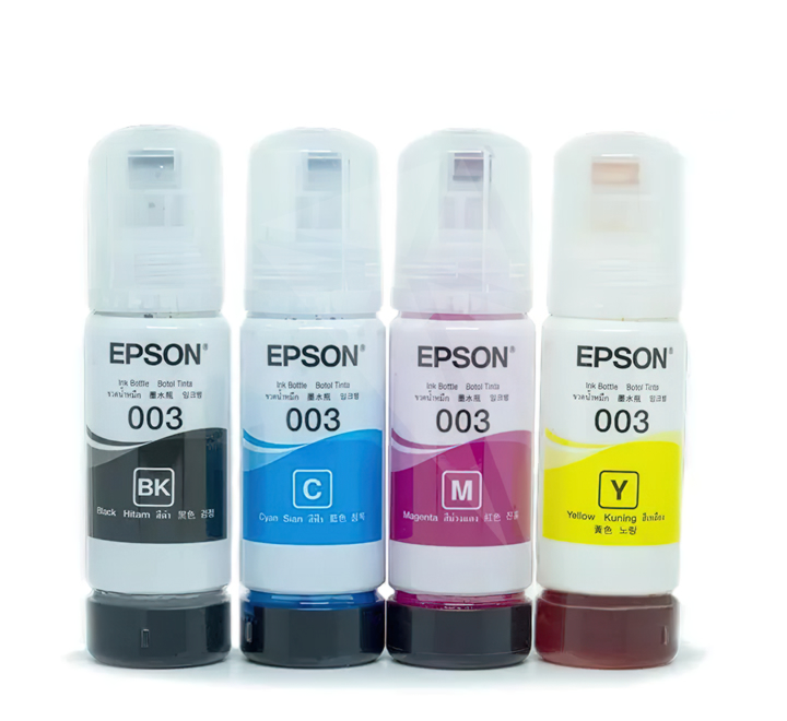 Original Epson 003 Ink Black / Cyan / Magenta / Yellow / SET L3110 ...