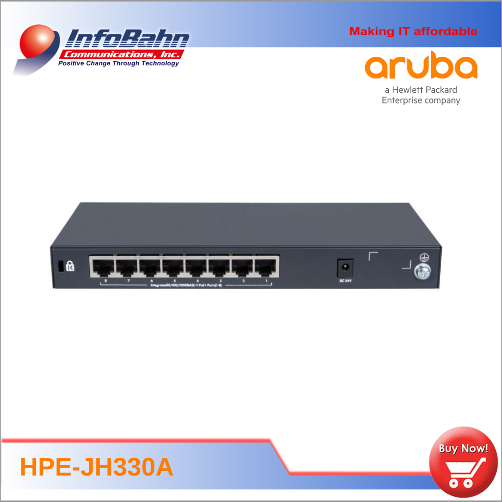 HPE Office Connect 1420 8G PoE+ (64W) Switch (JH330A) Infobahn | Lazada PH