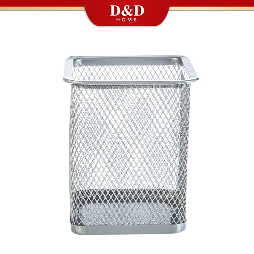 D&D Home | 1-Grid Iron Mesh Pen Holder Rectangular/Round Shape Pen ...