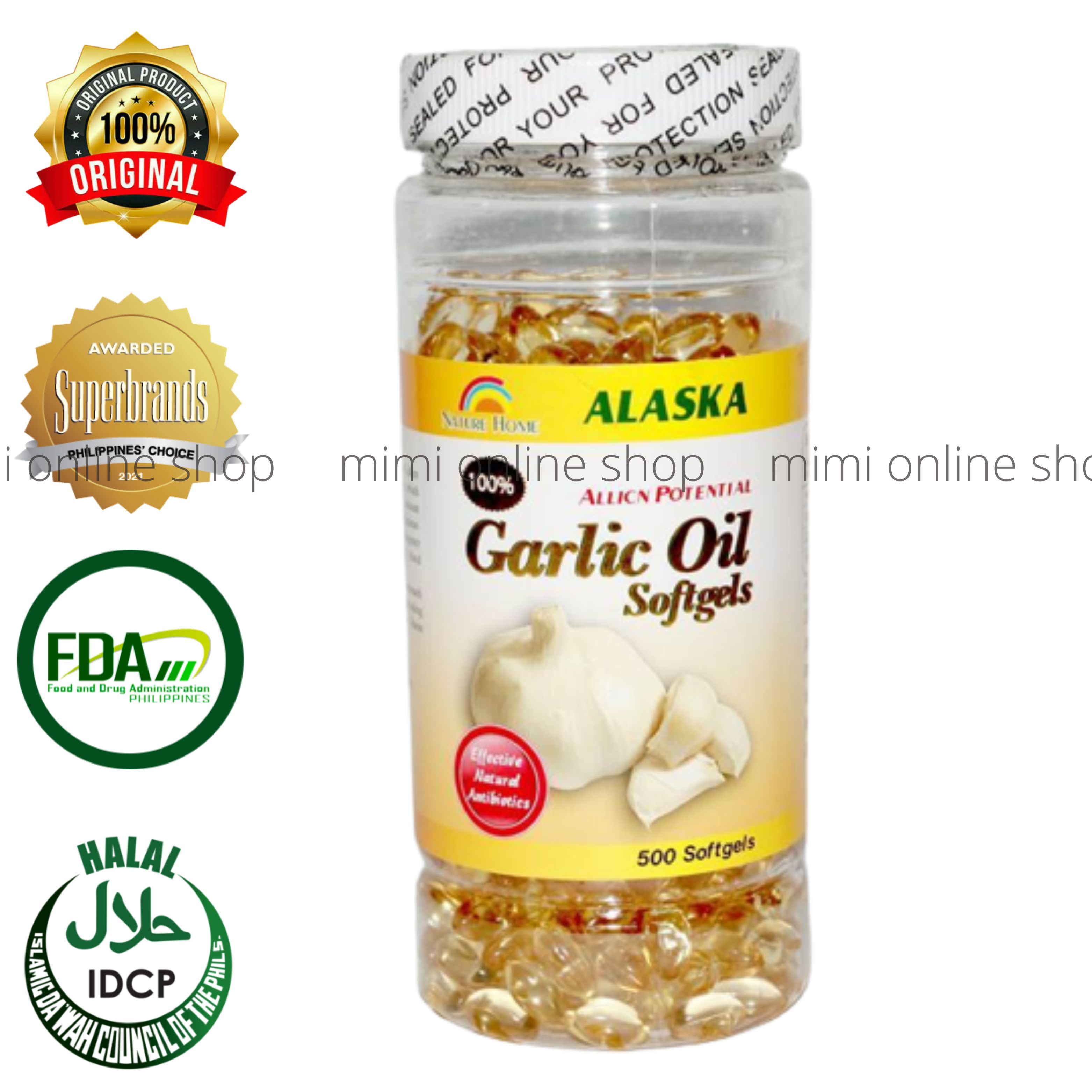 100% AUTHENTIC ALASKA GARLIC OIL SOFTGELS (500 SOFTGELS) | Lazada PH