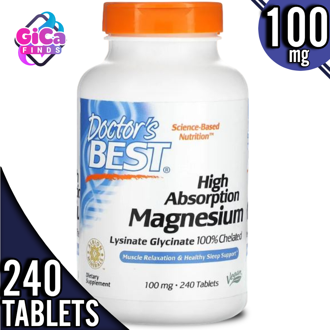 High Absorption Magnesium 100% Chelated, 100 mg,120 Tablets | Lazada PH