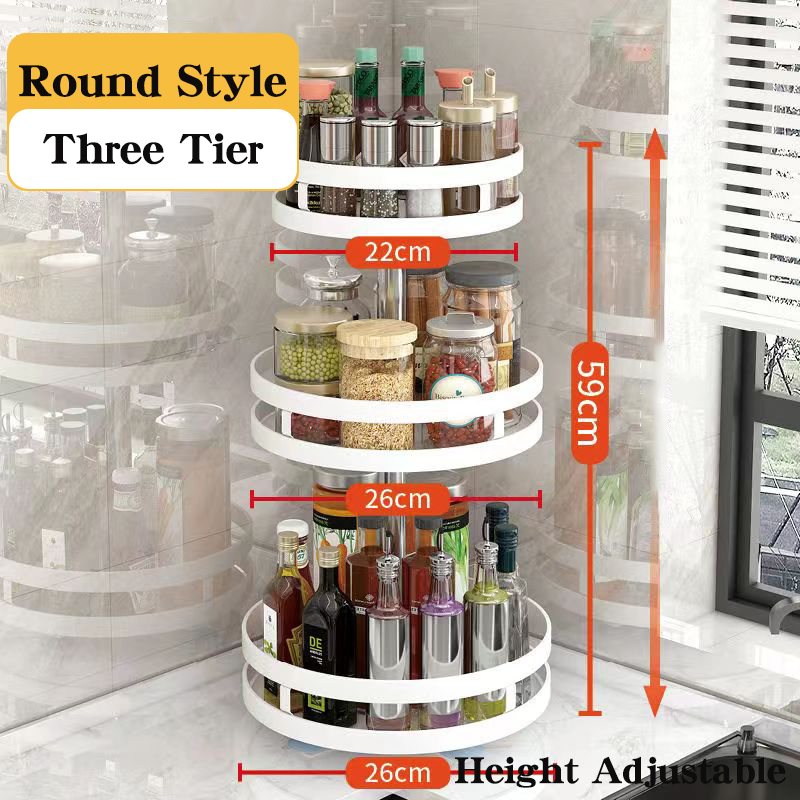 Rotating Kitchen Condiment Condiment Storage Rack Rotating Condiment ...