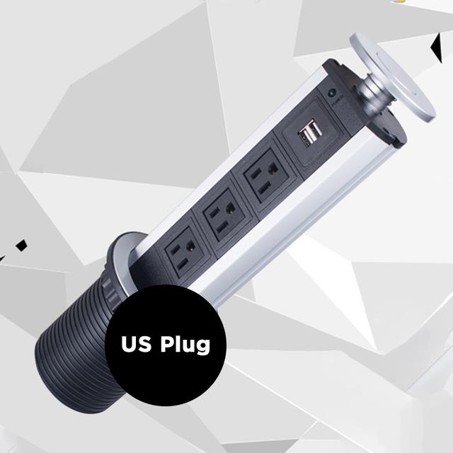 【CW】 Retractable Pop-up Worktop Desk Pull Pop Up Outlet Multi ...