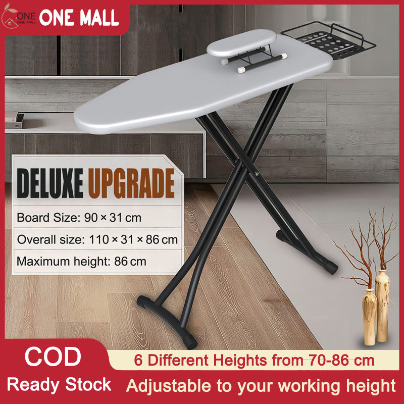 Ironing Board with Iron Rest Heat Resistant Cover Iron Board with Steam ...