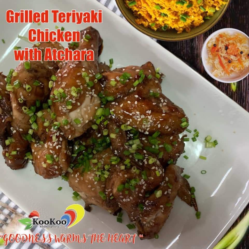 Kookoo Grilled Teriyaki Chicken w/ Java Rice & Atchara (15 pc) | Lazada PH