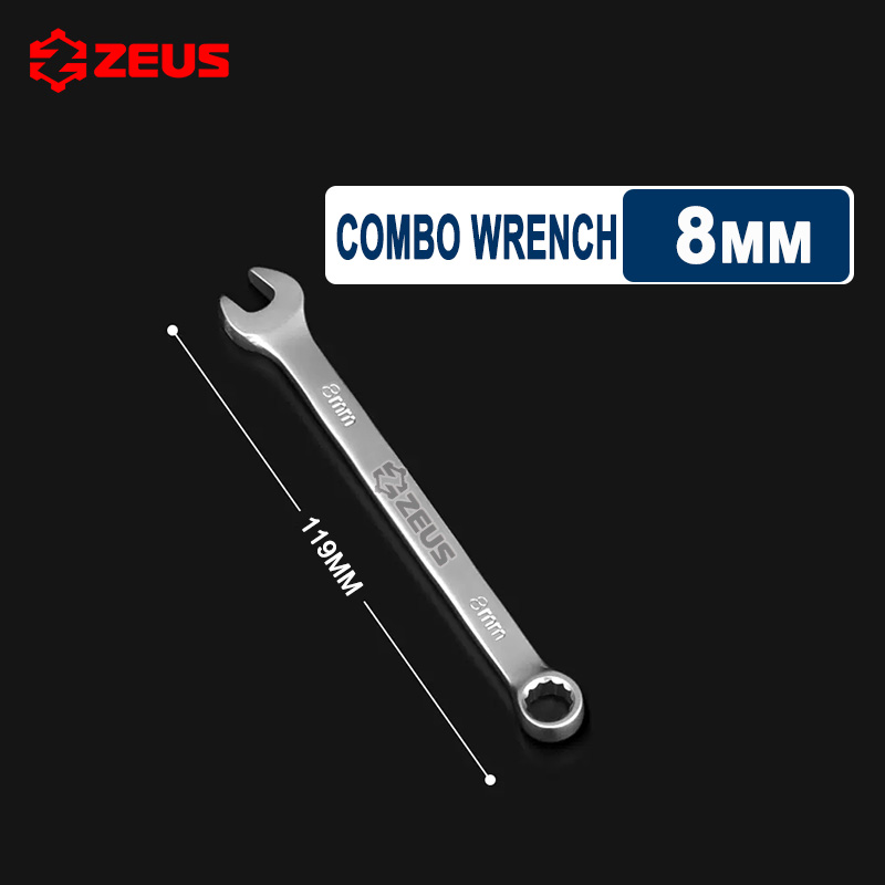 Combination Wrench, 12 Point Double Ended Box and Open End, 15 Degree ...