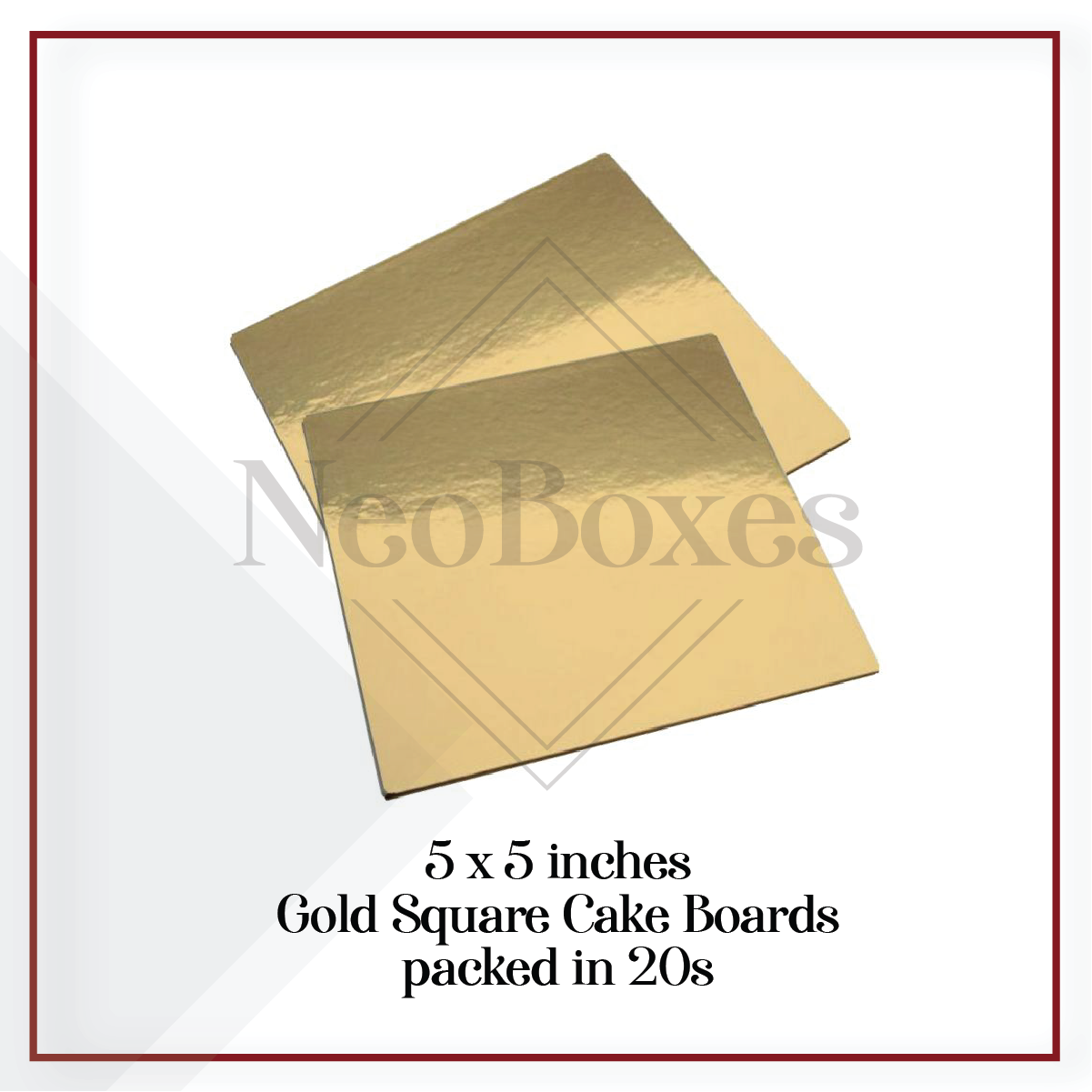 NeoBoxes | 5x5" Square Cake Board | Lazada PH