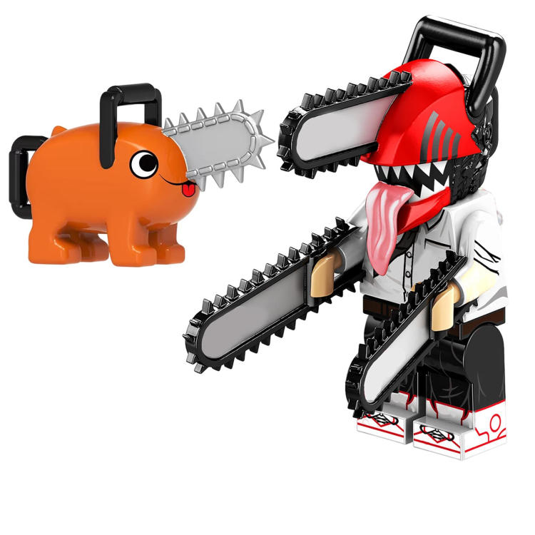 Anime Chainsaw Man Blocks Toy Mini Denji Action Figure Building Bricks ...