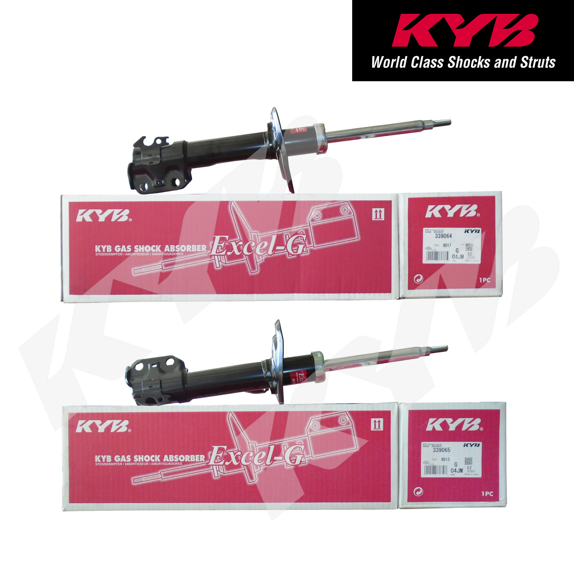 KYB 339064/339065 for Toyota Vios, Yaris 2007 - 2012 Set of 2 Front Gas ...