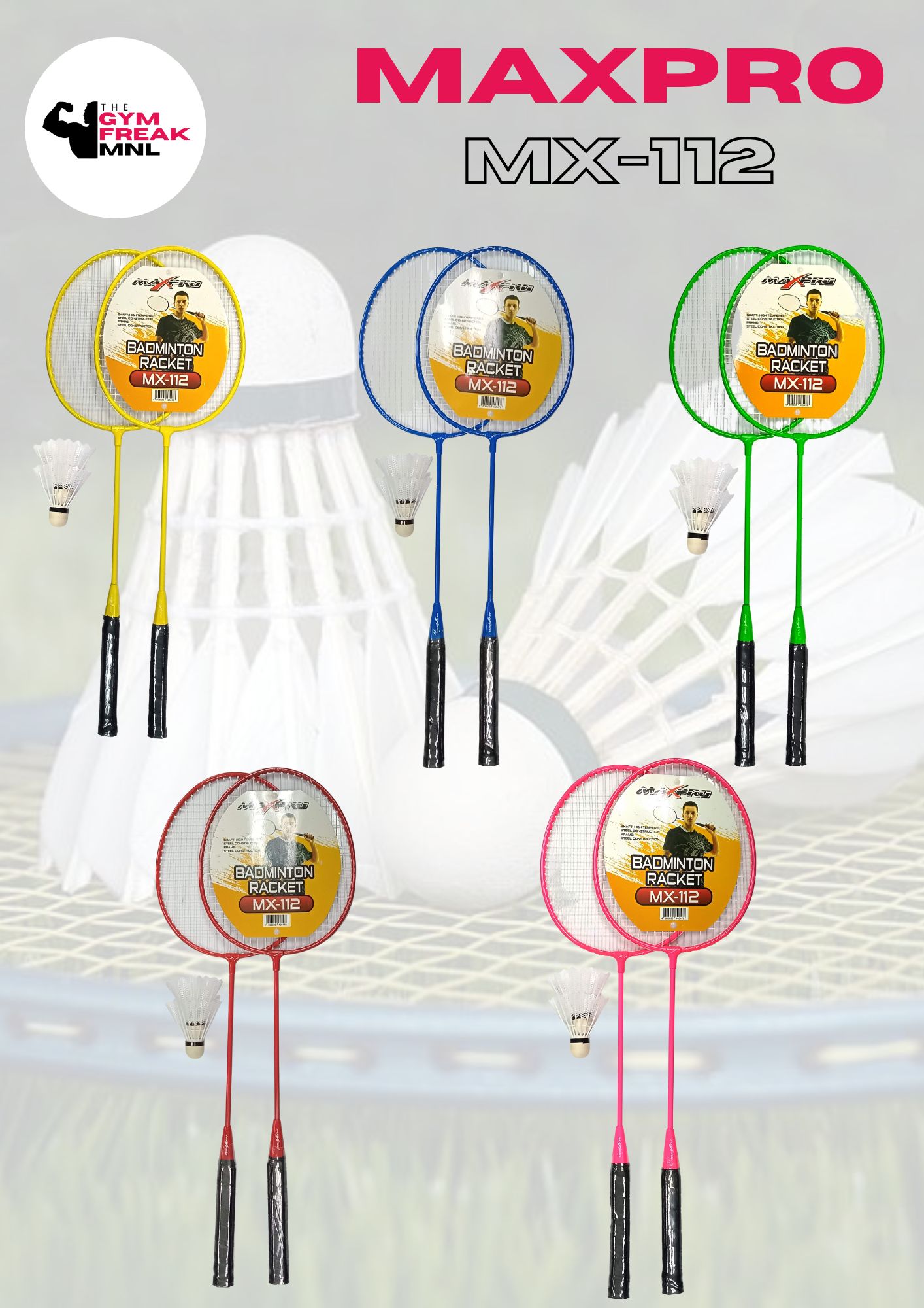 Maxpro Badminton Racket (Pair) MX-112 | Lazada PH