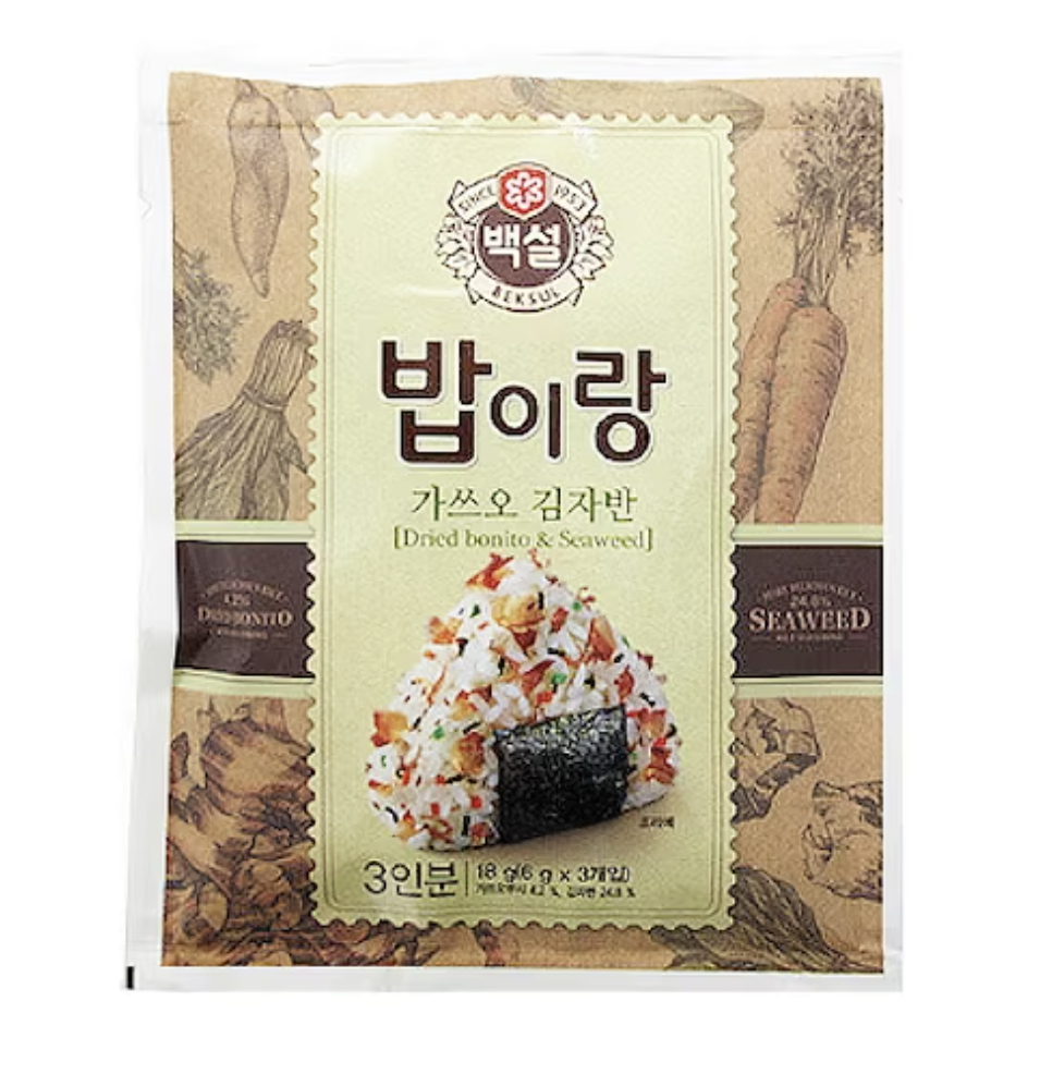 CJ Beksul Korean Rice Seasoning Mix Cheese Seafood Vegetable Furikake ...
