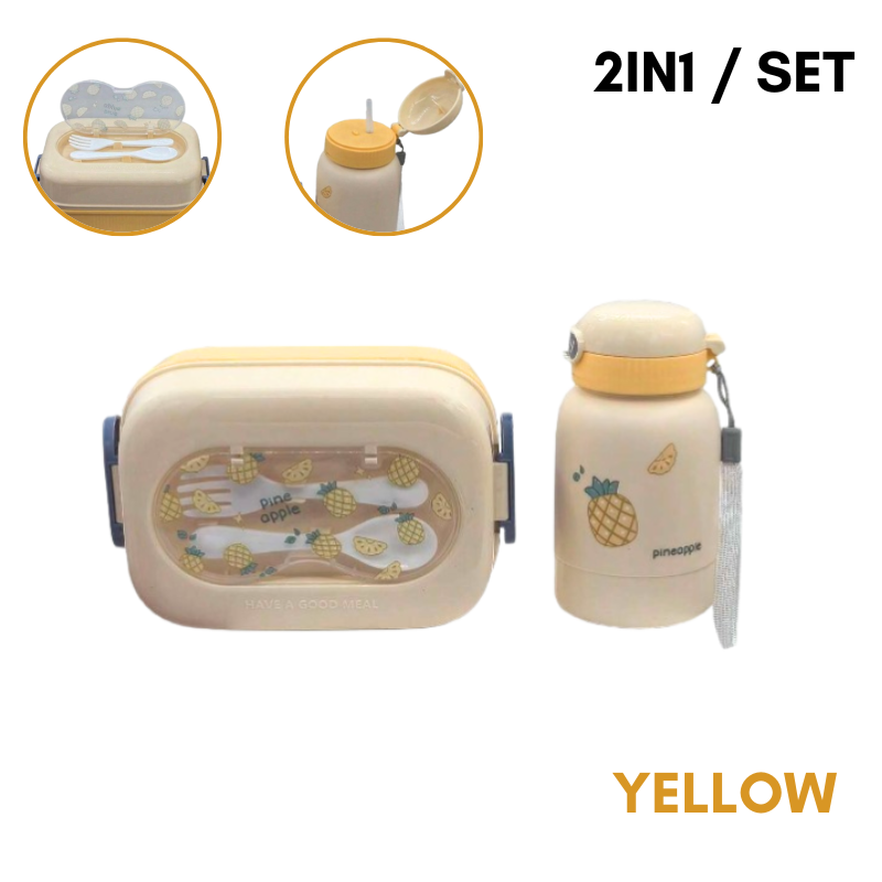 2in1 Sets Lunch Box For Kids With Water Bottle Sippy Cup Lunch box Sets ...