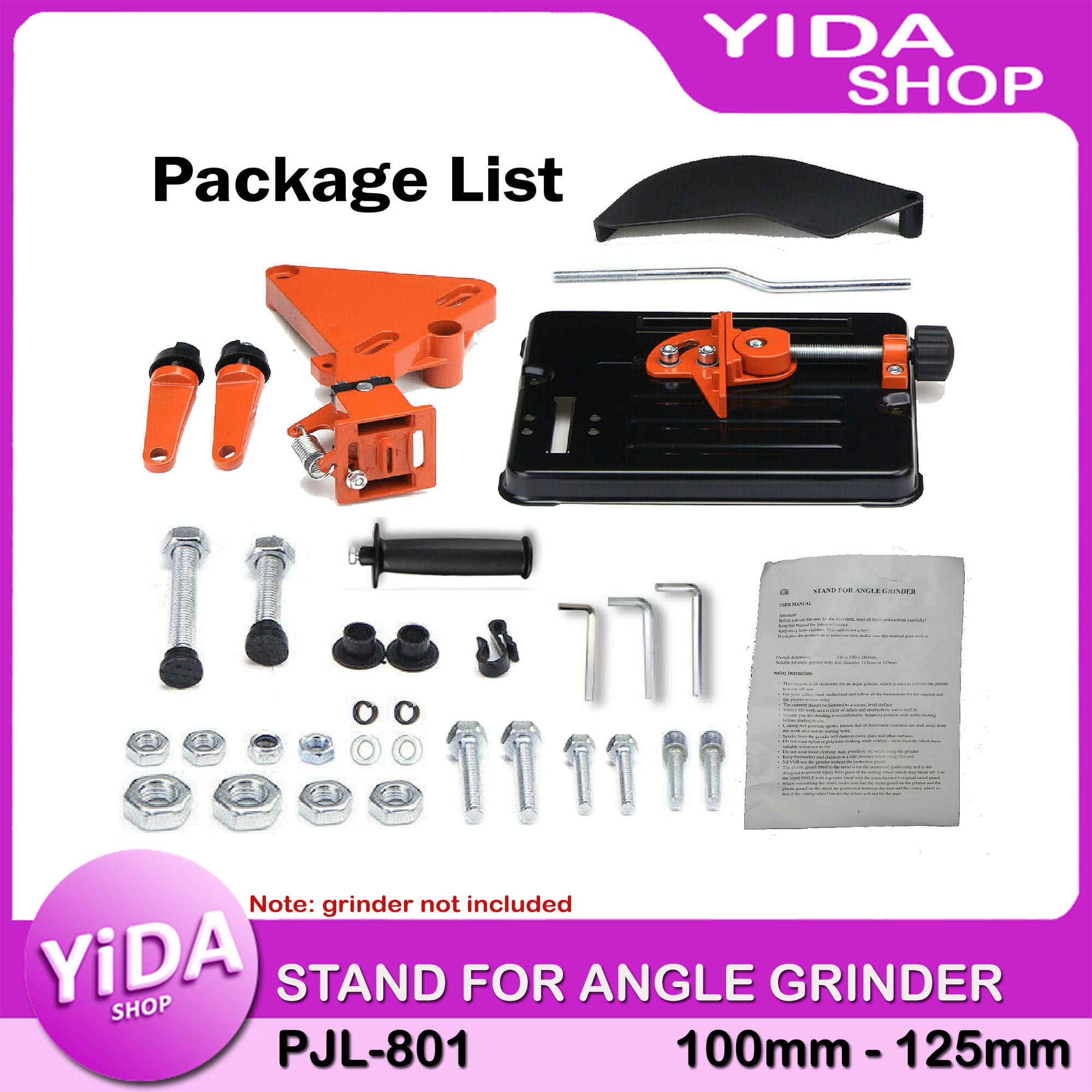 YiDA Shop Angle Grinder Stand For Small Grinders With Dimaeter 100 ...
