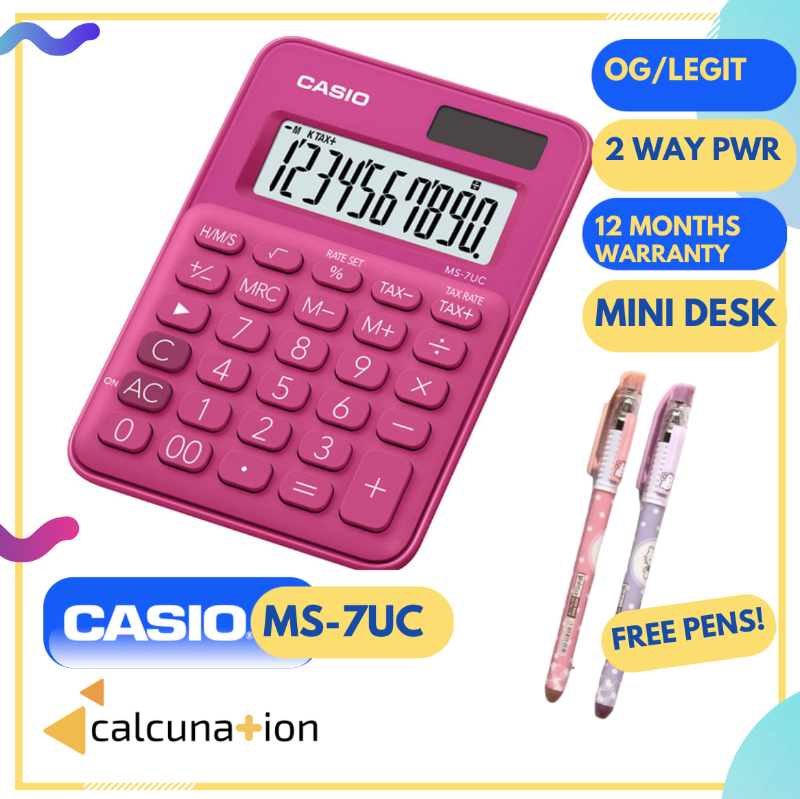 CASIO MS7uc red FREE PENS | Lazada PH