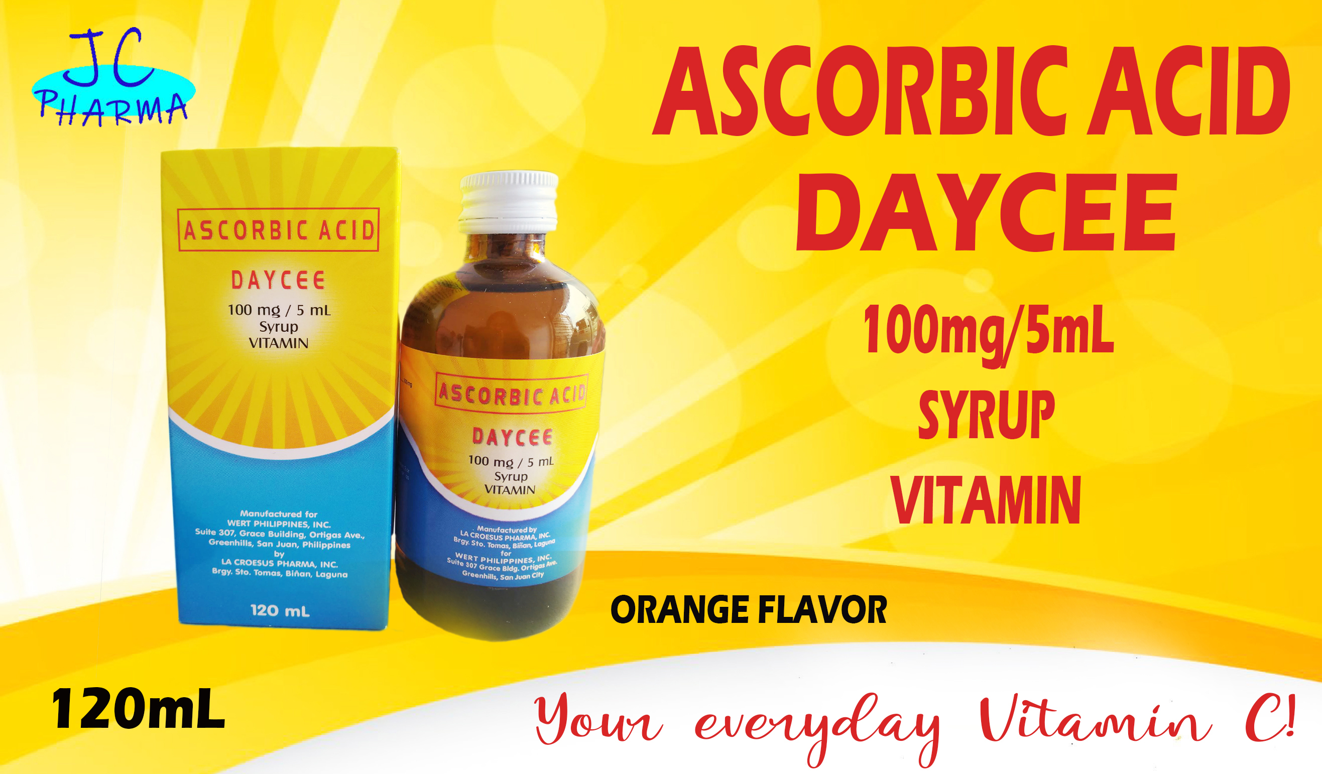 Authentic Ascorbic Acid DAYCEE Syrup Vitamin (100mg/5mL) 120 mL | Lazada PH